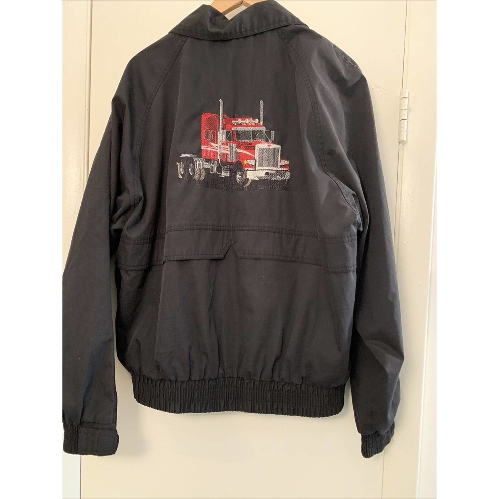 Vintage Peterbilt Truck Windbreaker Jacket, Sz L, Tur… - Gem